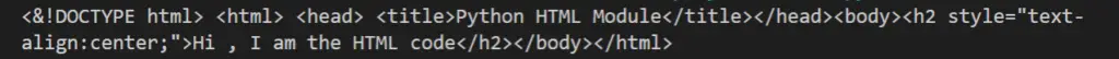 Python Html Module Tutorial Pythonista Planet